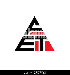 FET triangle letter logo design with triangle shape. FET triangle logo ...