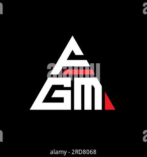FGM triangle letter logo design with triangle shape. FGM triangle logo ...