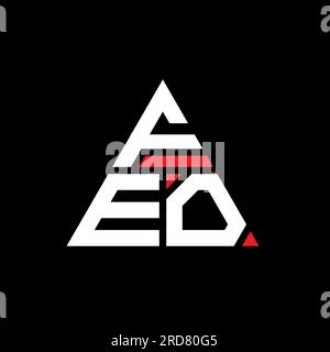 FEO triangle letter logo design with triangle shape. FEO triangle logo ...