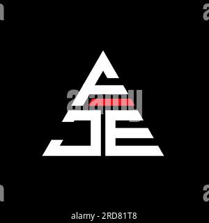 FJE triangle letter logo design with triangle shape. FJE triangle logo ...
