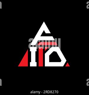 FIO triangle letter logo design with triangle shape. FIO triangle logo ...