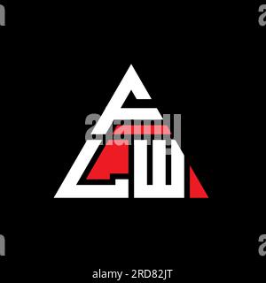 FLW triangle letter logo design with triangle shape. FLW triangle logo ...
