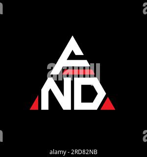 FND triangle letter logo design with triangle shape. FND triangle logo ...