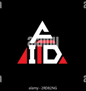 FID triangle letter logo design with triangle shape. FID triangle logo ...