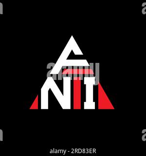 FNI triangle letter logo design with triangle shape. FNI triangle logo ...