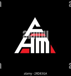 FHM triangle letter logo design with triangle shape. FHM triangle logo ...