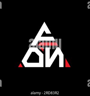 FON triangle letter logo design with triangle shape. FON triangle logo ...