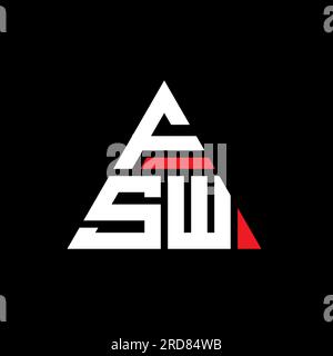 FSW letter logo design with polygon shape. FSW polygon and cube shape ...