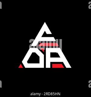 FOA triangle letter logo design with triangle shape. FOA triangle logo ...
