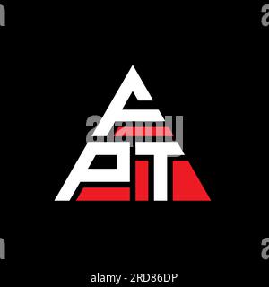 FPT triangle letter logo design with triangle shape. FPT triangle logo ...
