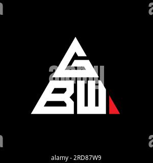 GBW triangle letter logo design with triangle shape. GBW triangle logo ...