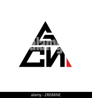 GCN triangle letter logo design with triangle shape. GCN triangle logo ...