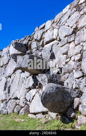 dry stone wall masonry, Inca ruins of Machu Picchu, Peru, South America ...