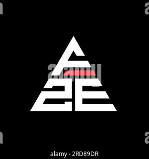FZE triangle letter logo design with triangle shape. FZE triangle logo ...
