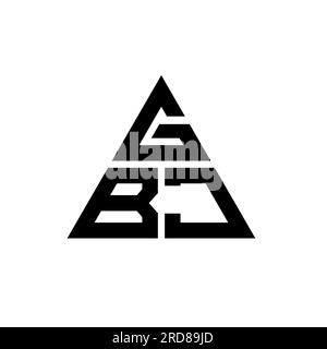 GBJ triangle letter logo design with triangle shape. GBJ triangle logo ...