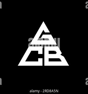 GCB triangle letter logo design with triangle shape. GCB triangle logo ...
