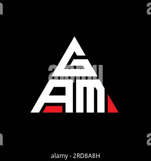 GAM triangle letter logo design with triangle shape. GAM triangle logo ...