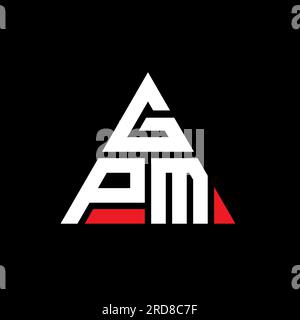 GPM triangle letter logo design with triangle shape. GPM triangle logo ...