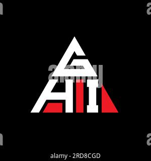 GHI triangle letter logo design with triangle shape. GHI triangle logo ...