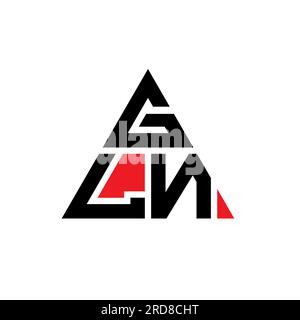 GLN triangle letter logo design with triangle shape. GLN triangle logo ...
