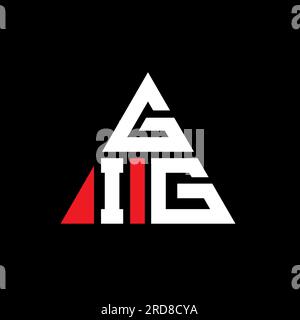 GIG triangle letter logo design with triangle shape. GIG triangle logo ...
