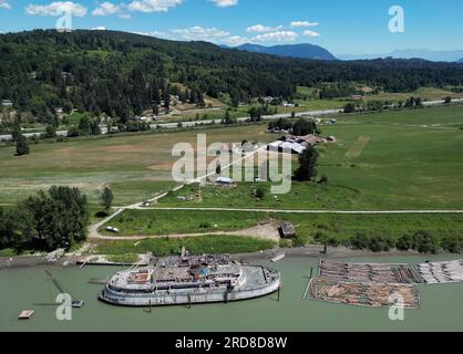 Mission, Canada. 18th July, 2023. The retired BC Ferries vessel Queen ...