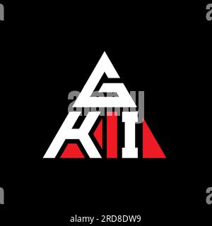 GKI triangle letter logo design with triangle shape. GKI triangle logo ...