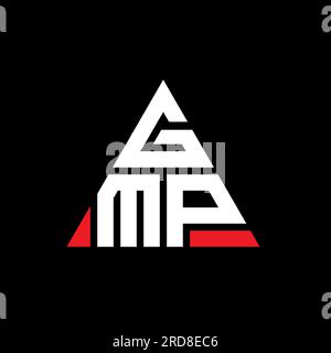GMP triangle letter logo design with triangle shape. GMP triangle logo ...