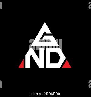 GND triangle letter logo design with triangle shape. GND triangle logo ...