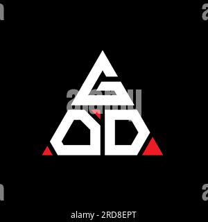 GOD triangle letter logo design with triangle shape. GOD triangle logo ...