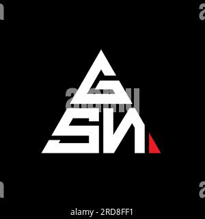 GSN triangle letter logo design with triangle shape. GSN triangle logo ...