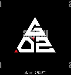 GOZ triangle letter logo design with triangle shape. GOZ triangle logo ...