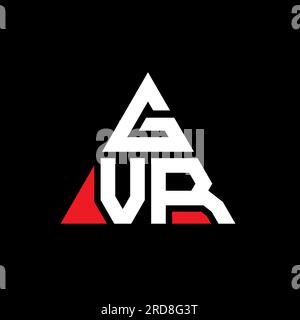 GVR triangle letter logo design with triangle shape. GVR triangle logo ...