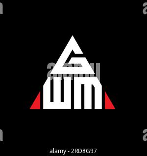 GWM triangle letter logo design with triangle shape. GWM triangle logo ...