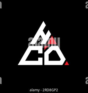 HCO triangle letter logo design with triangle shape. HCO triangle logo ...