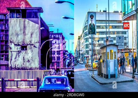 Original 1971 Modern 2018 Checkpoint Charlie Composite Most Well Known ...