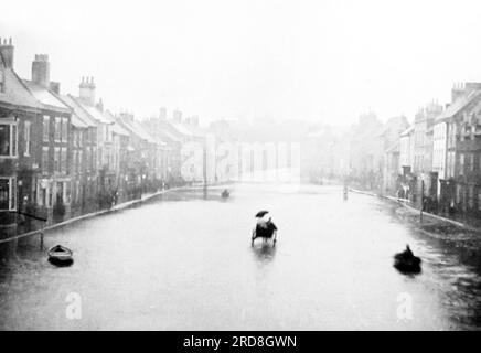 The Great Flood in Yarm on Tees in 1881 Stock Photo - Alamy