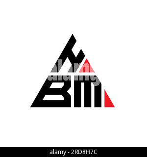 HBM triangle letter logo design with triangle shape. HBM triangle logo ...