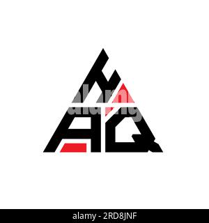 HAQ triangle letter logo design with triangle shape. HAQ triangle logo ...