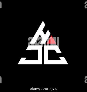 HJC triangle letter logo design with triangle shape. HJC triangle logo ...