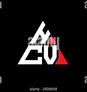 HCV triangle letter logo design with triangle shape. HCV triangle logo ...
