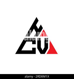 HCV triangle letter logo design with triangle shape. HCV triangle logo ...