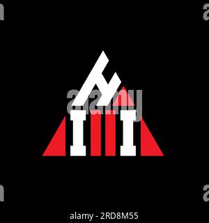HII triangle letter logo design with triangle shape. HII triangle logo ...