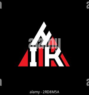 HIK triangle letter logo design with triangle shape. HIK triangle logo ...