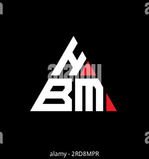 HBM triangle letter logo design with triangle shape. HBM triangle logo ...