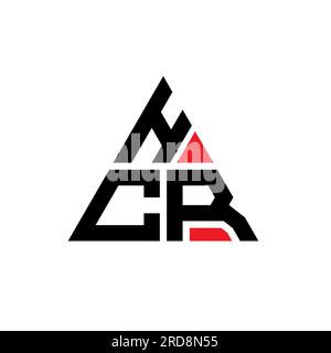 HCR triangle letter logo design with triangle shape. HCR triangle logo ...