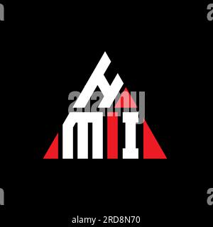 HMI triangle letter logo design with triangle shape. HMI triangle logo ...