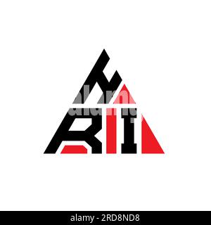HRI triangle letter logo design with triangle shape. HRI triangle logo ...