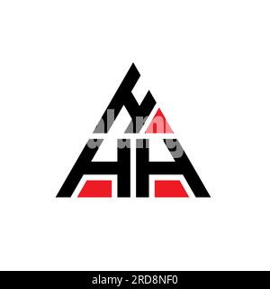 HHH triangle letter logo design with triangle shape. HHH triangle logo ...