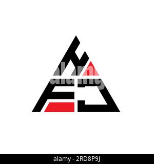 HFJ triangle letter logo design with triangle shape. HFJ triangle logo ...